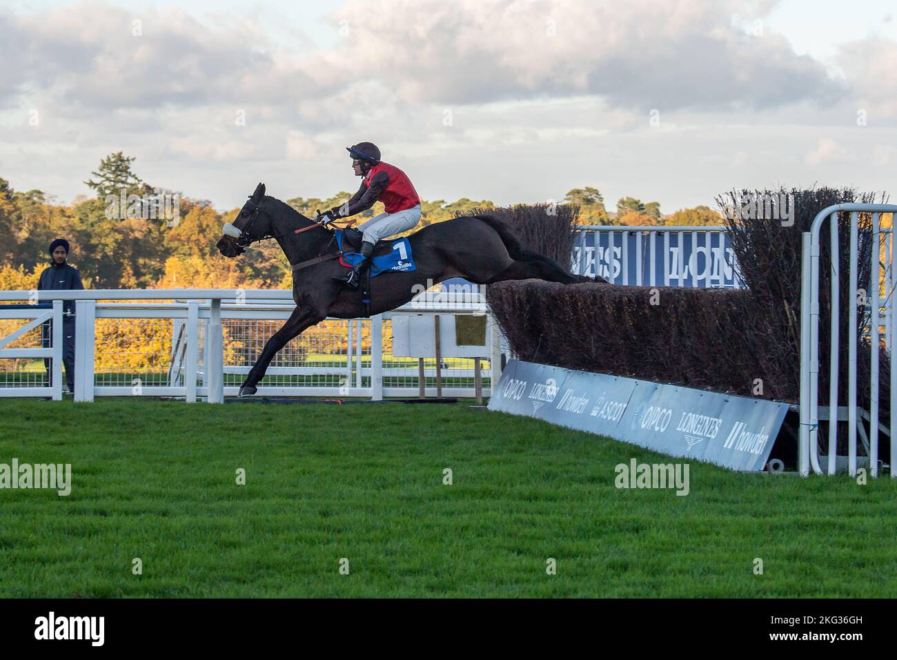 Ascot, Berkshire, UK. 19th November, 2022. Horse Saint Calvados ridden ...