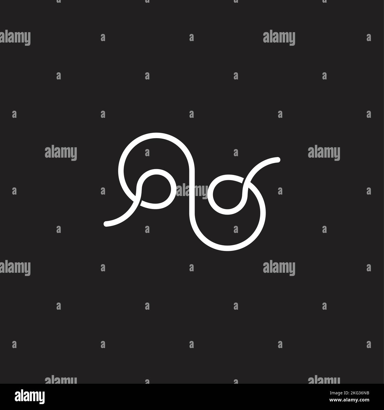 thread line rope loop simple logo vector Stock Vector Image & Art - Alamy