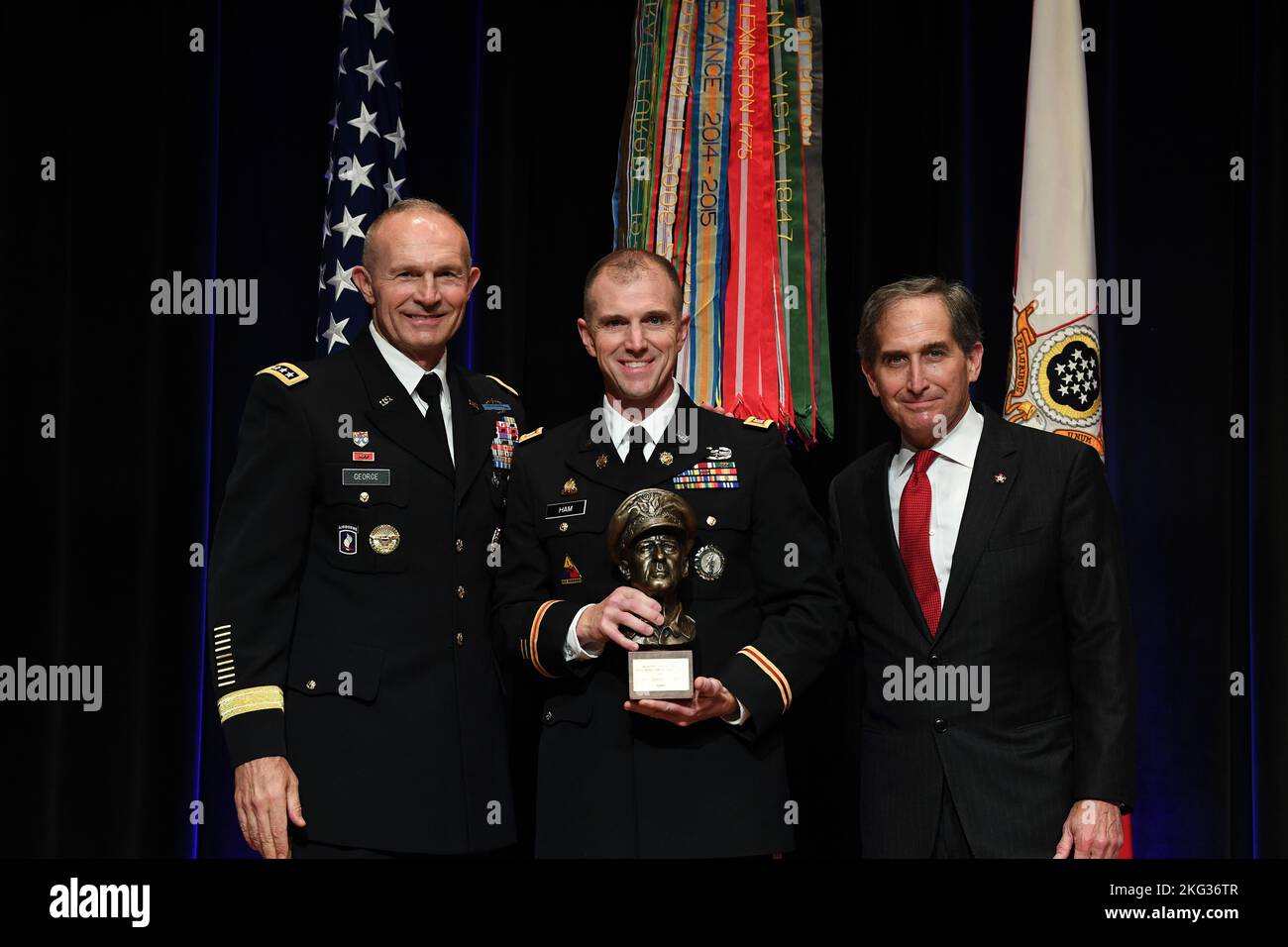 Nebraska Army National Guard Capt. Jeremy Ham receives the Gen. Douglas ...