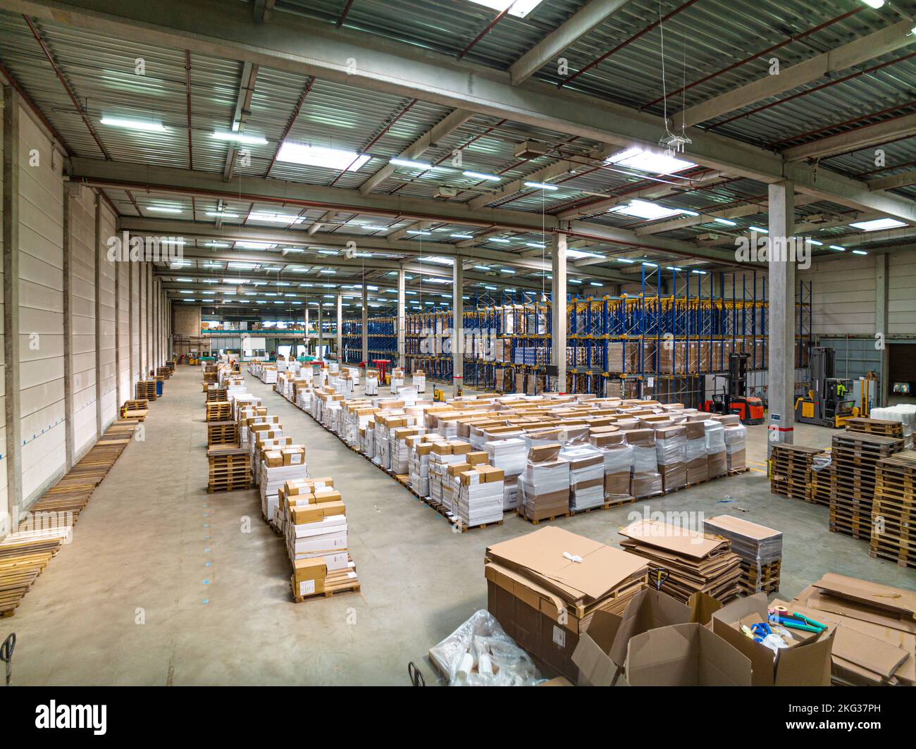 Perspective shot of stockroom featuring packed items for selling Stock ...
