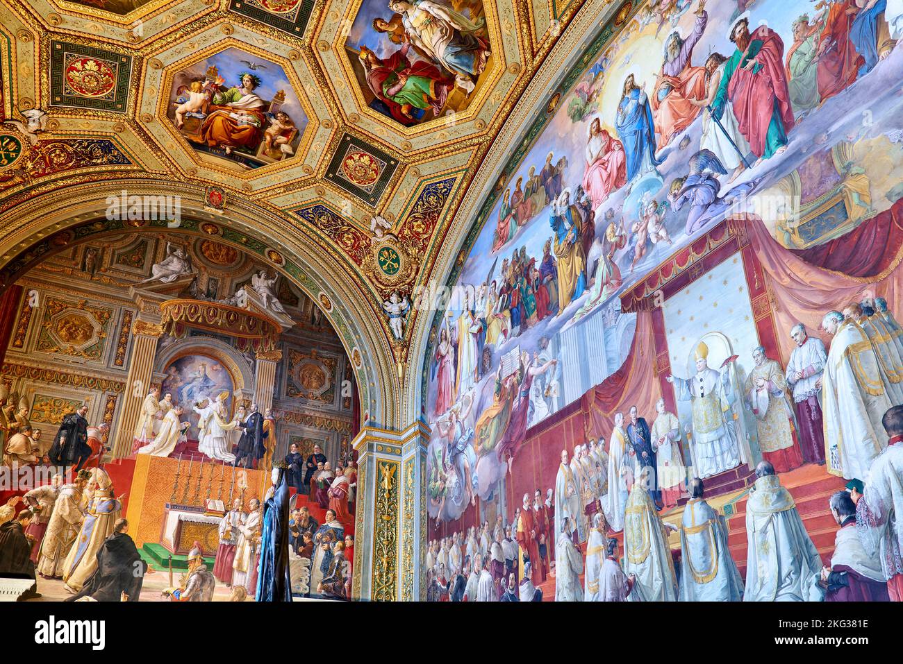 Rome Lazio Italy. The Vatican Museums in Vatican City. Raphael rooms ...