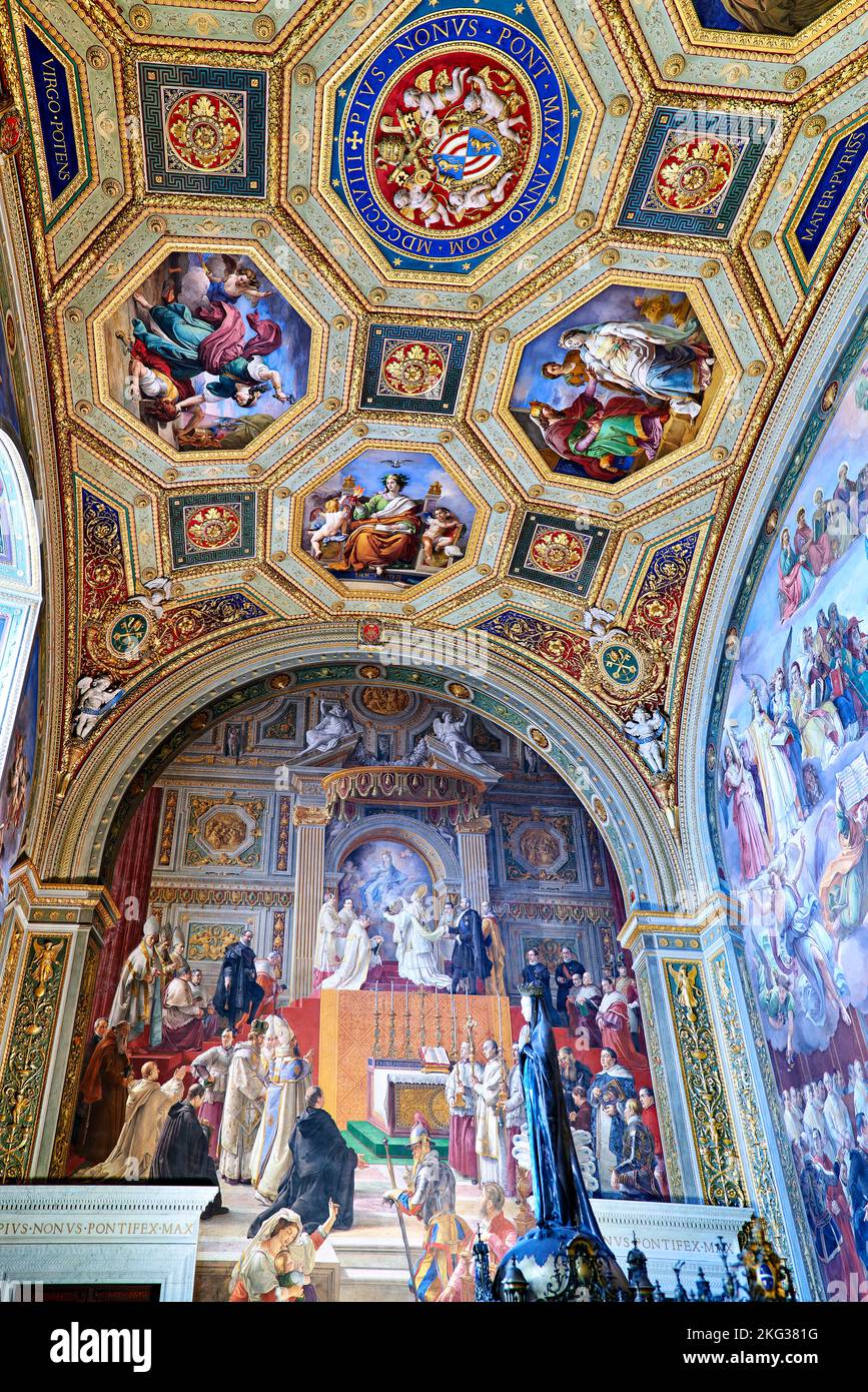 Rome Lazio Italy. The Vatican Museums in Vatican City. Raphael rooms ...