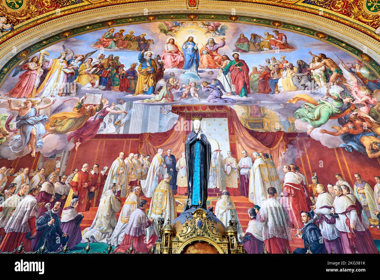 Rome Lazio Italy. The Vatican Museums in Vatican City. Raphael rooms ...