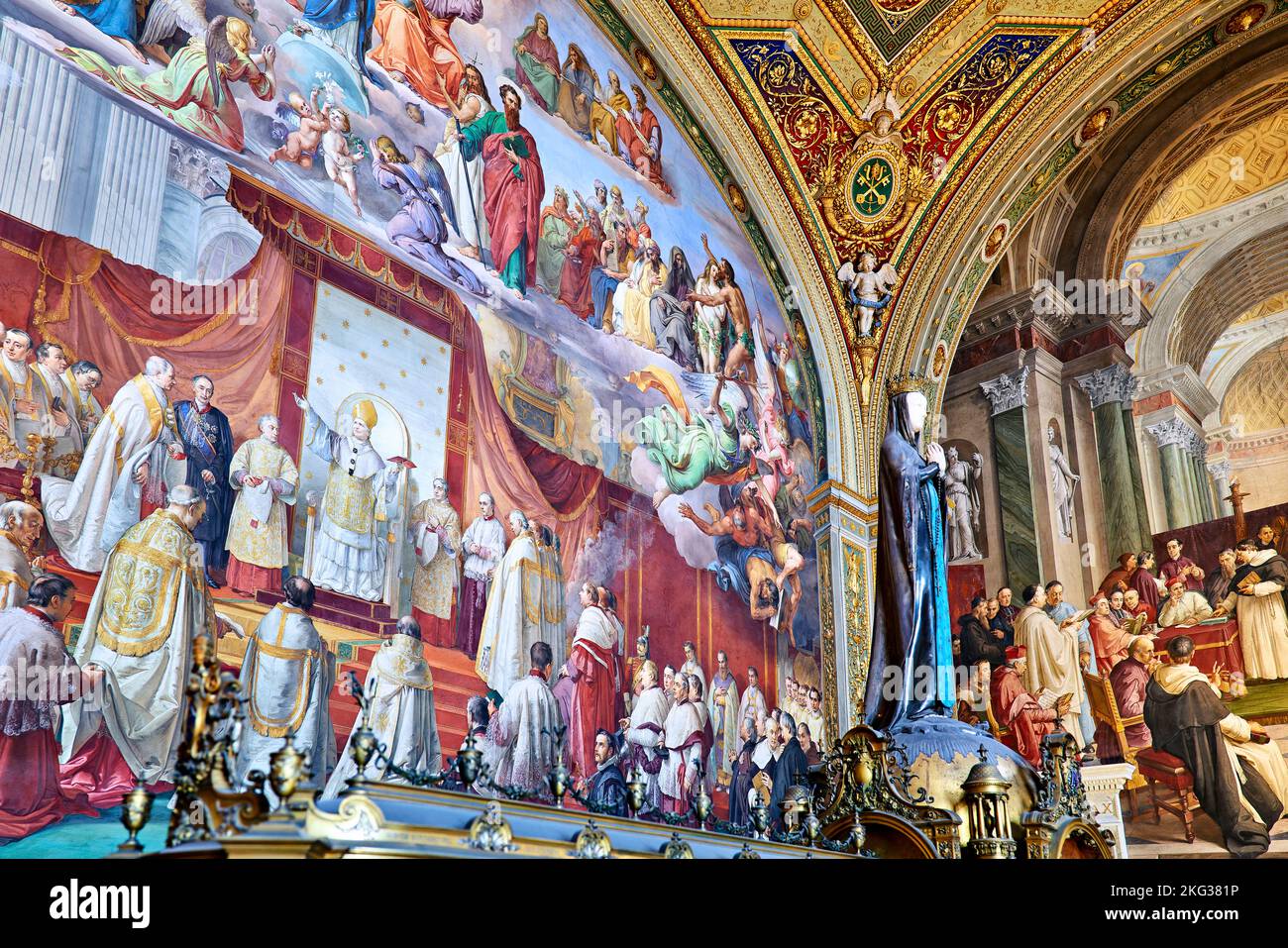 Rome Lazio Italy. The Vatican Museums in Vatican City. Raphael rooms ...