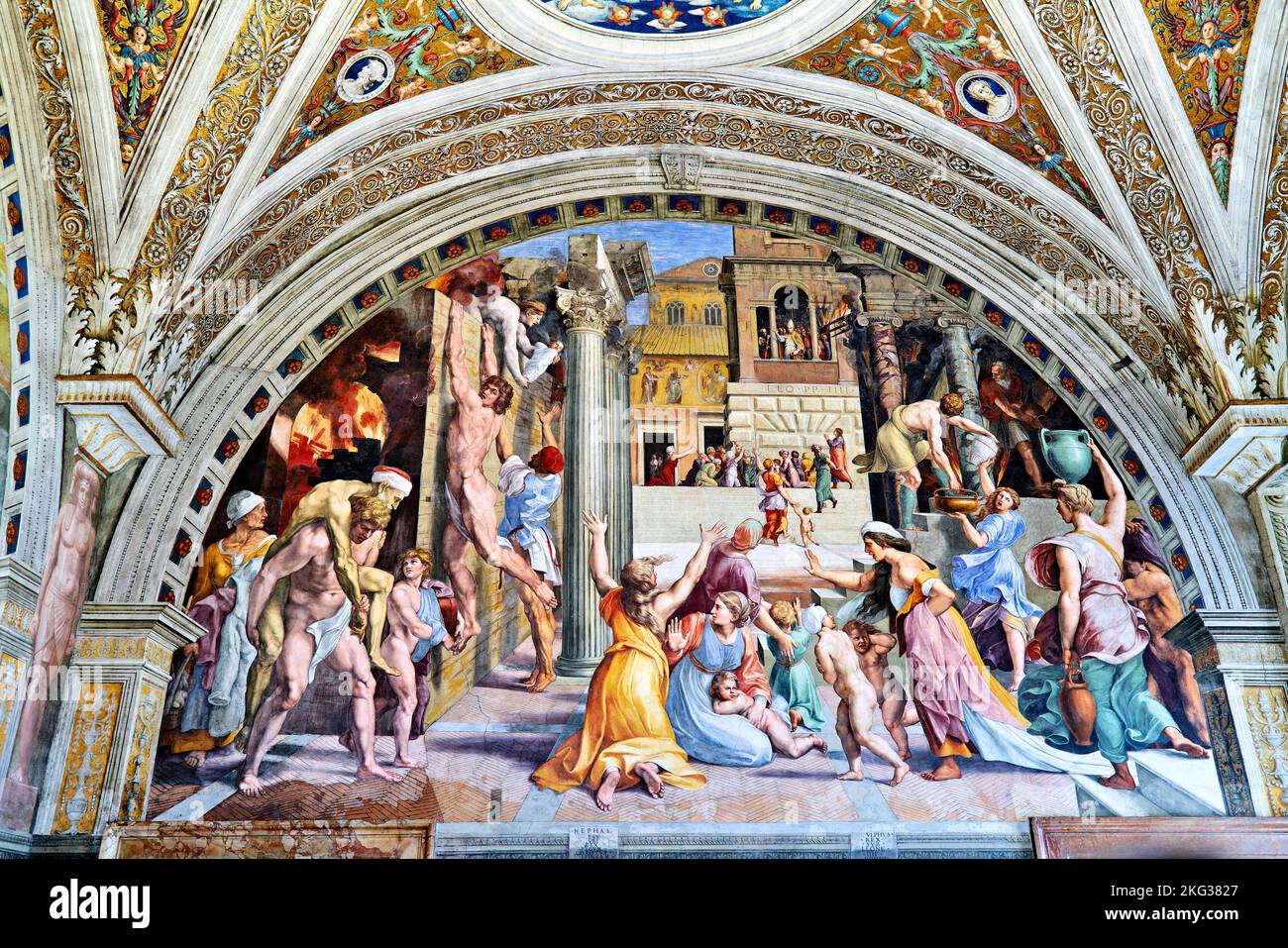 Rome Lazio Italy. The Vatican Museums in Vatican City. Raphael rooms ...