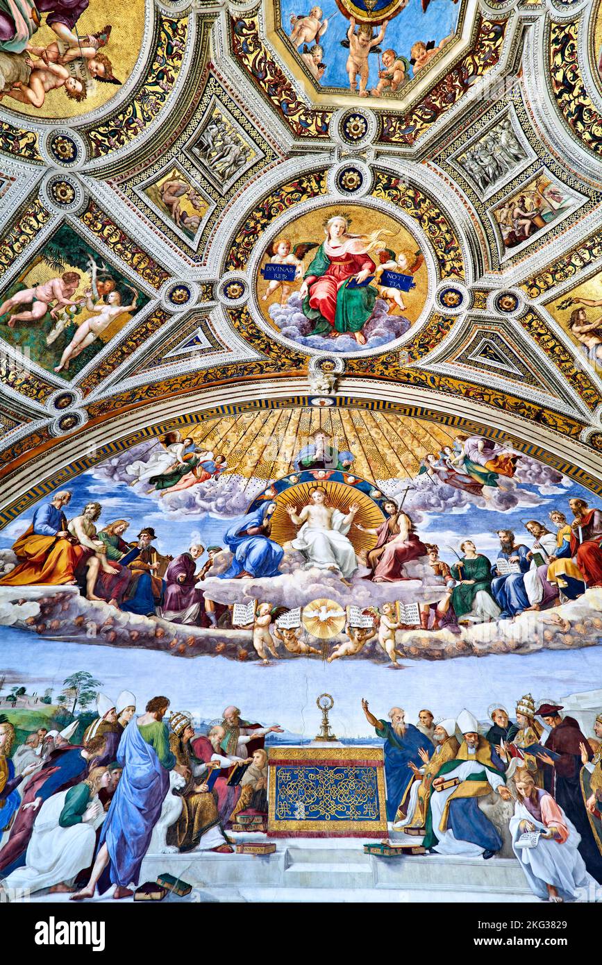 Rome Lazio Italy. The Vatican Museums in Vatican City. Raphael rooms ...