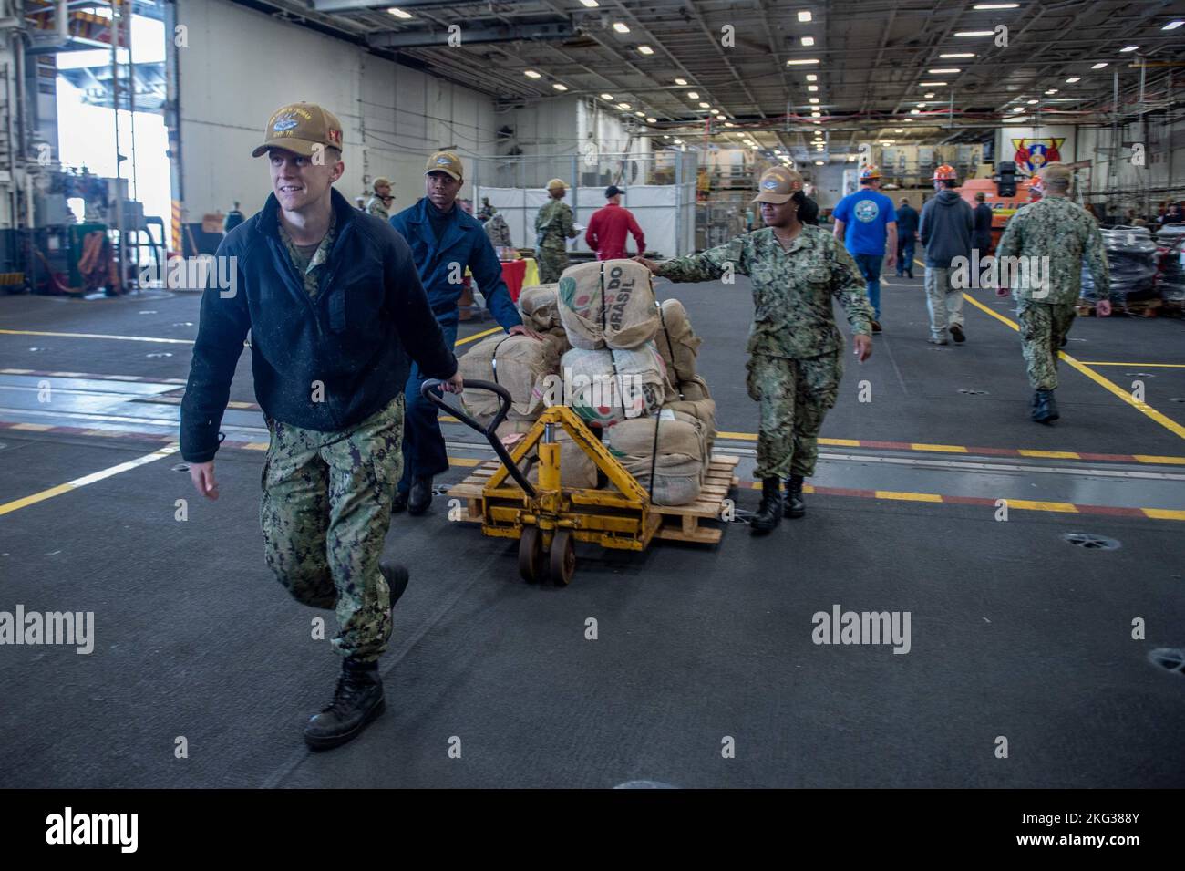 221026-N-CY569-1007 NORFOLK, Va. (Oct. 26, 2022) Sailors transport ...