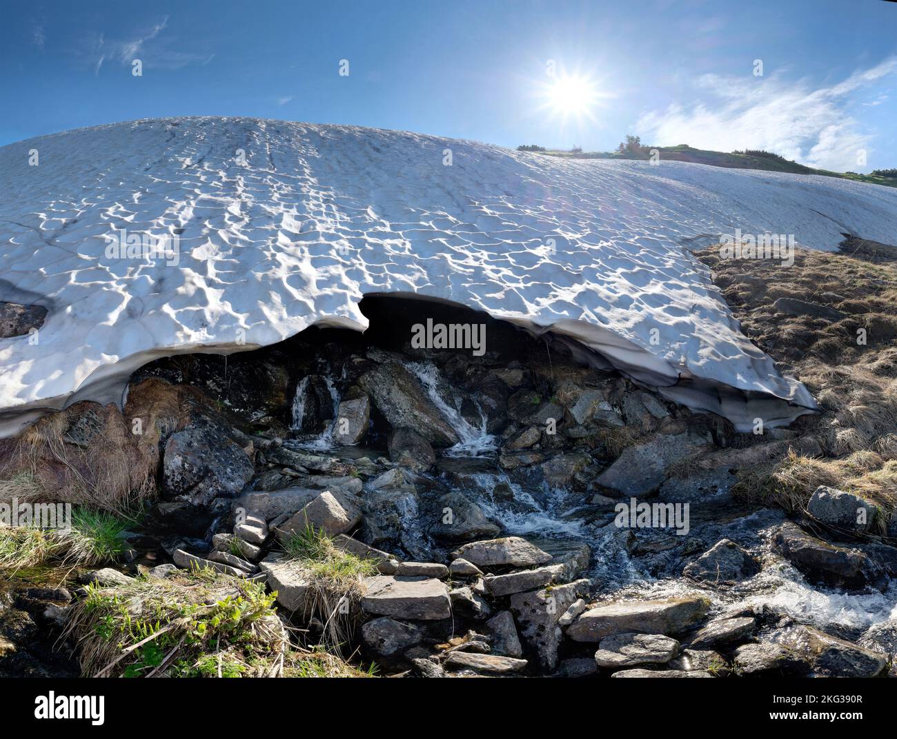 Snow melting mountain hi-res stock photography and images - Alamy