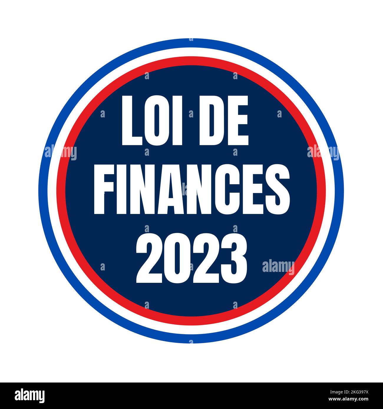 Finance law 2023 symbol in France called loi de finances in French ...