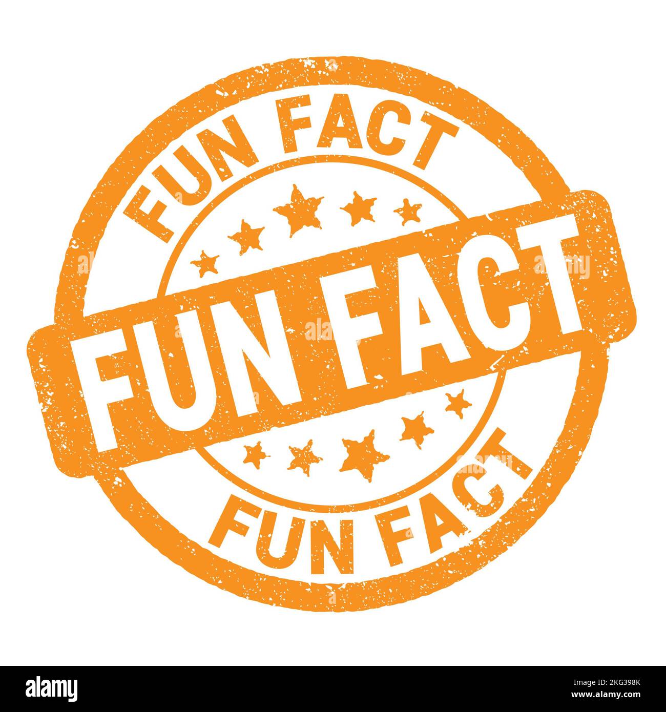 FUN FACT text written on orange grungy stamp sign Stock Photo - Alamy