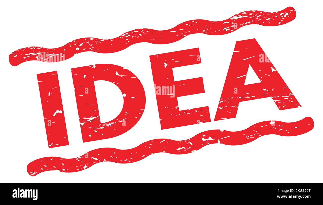 IDEA text written on red lines stamp sign Stock Photo - Alamy