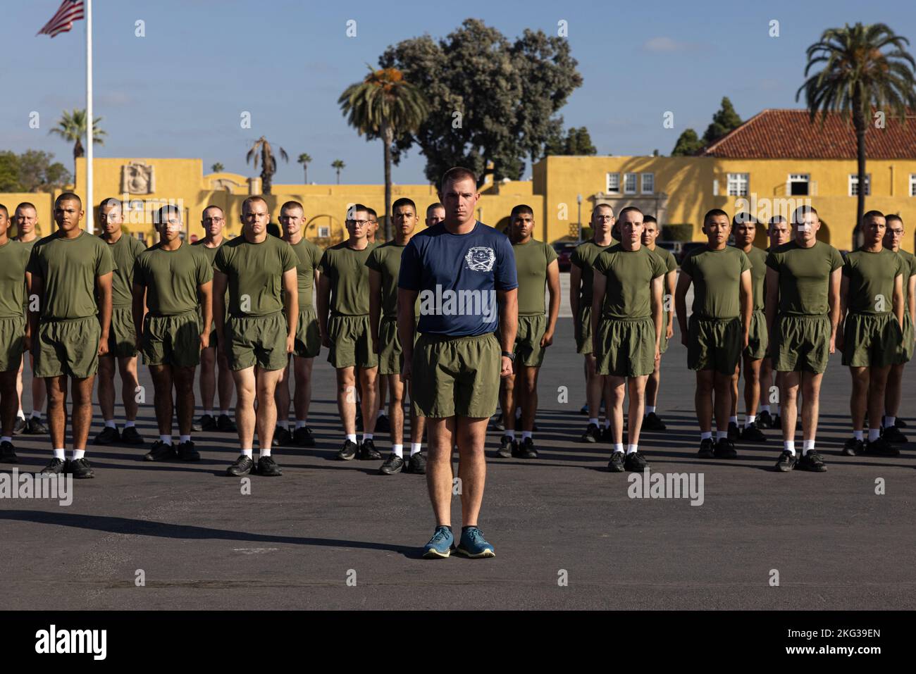 New U.S. Marines with India Company, 3rd Recruit Training Battalion ...