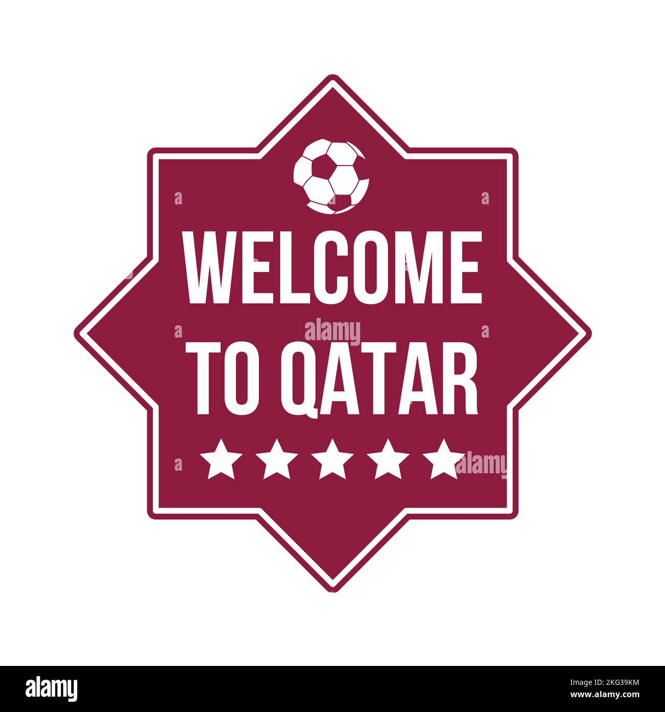 Welcome to Qatar symbol icon Stock Photo - Alamy