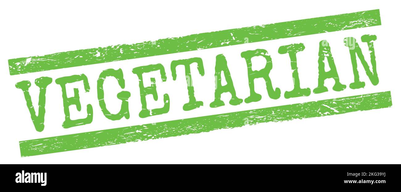 VEGETARIAN text written on green grungy lines stamp sign Stock Photo ...