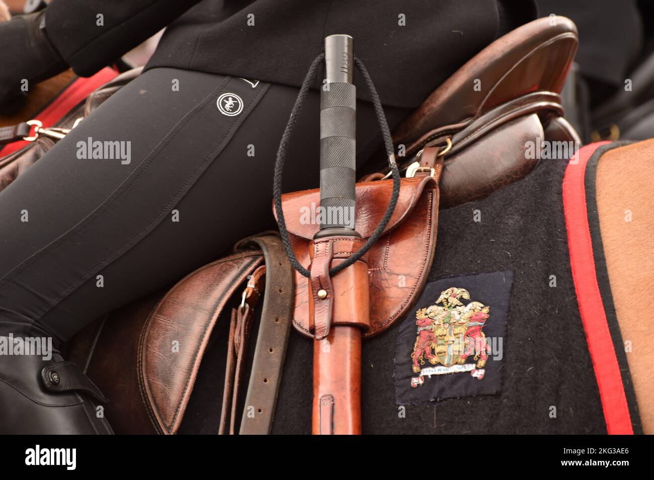 Mounted police baton truncheon night stick Stock Photo - Alamy