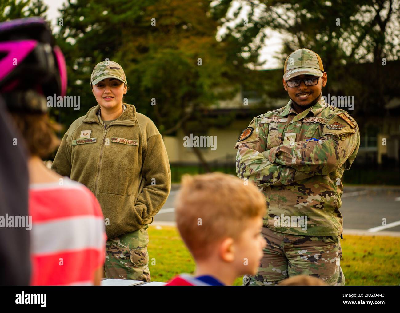U.S. Air Force Senior Airmen Valeria Mendoza and Gavin Watts, 35th ...