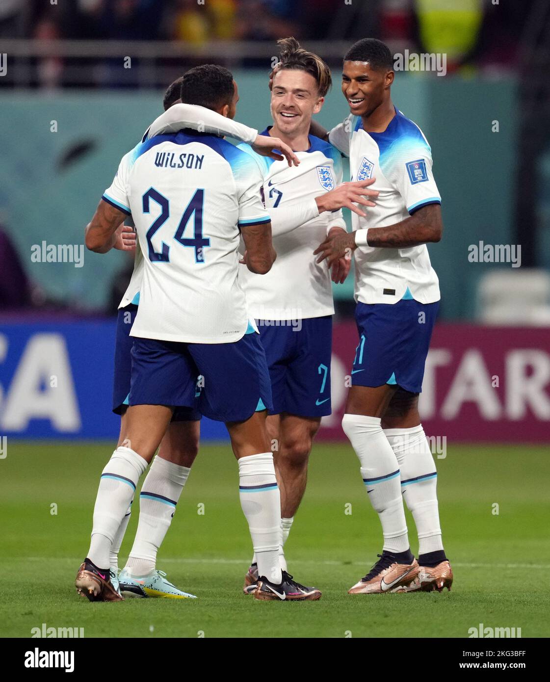 England's Jack Grealish celebrates scoring his sides sixth goal with ...