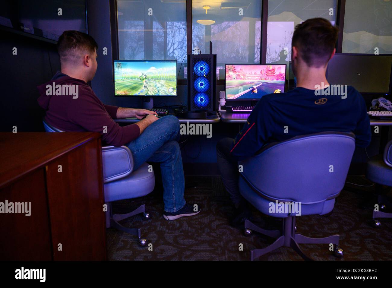 Members of the Eielson Air Force Gaming team participate in a gaming ...