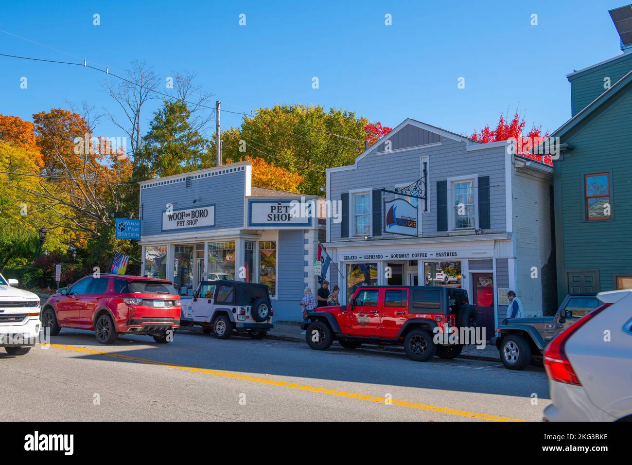 Downtown Grille Cafe in fall at 33 S Main Street in historic town ...