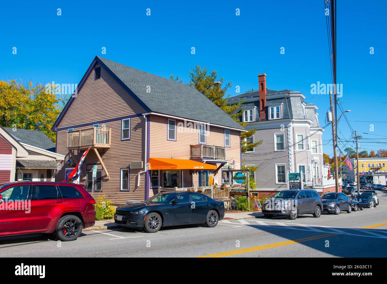 Lydia's Cafe in fall at 33 N Main Street in historic town center of ...