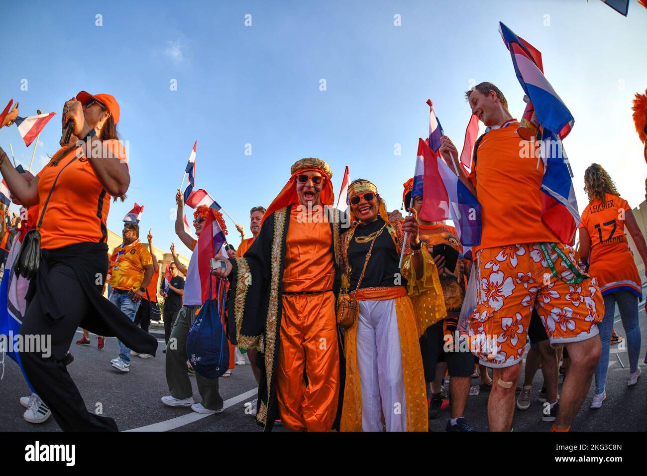 Doha, Qatar. 21st Nov, 2022. DOHA, QATAR - NOVEMBER 21: Fans and ...