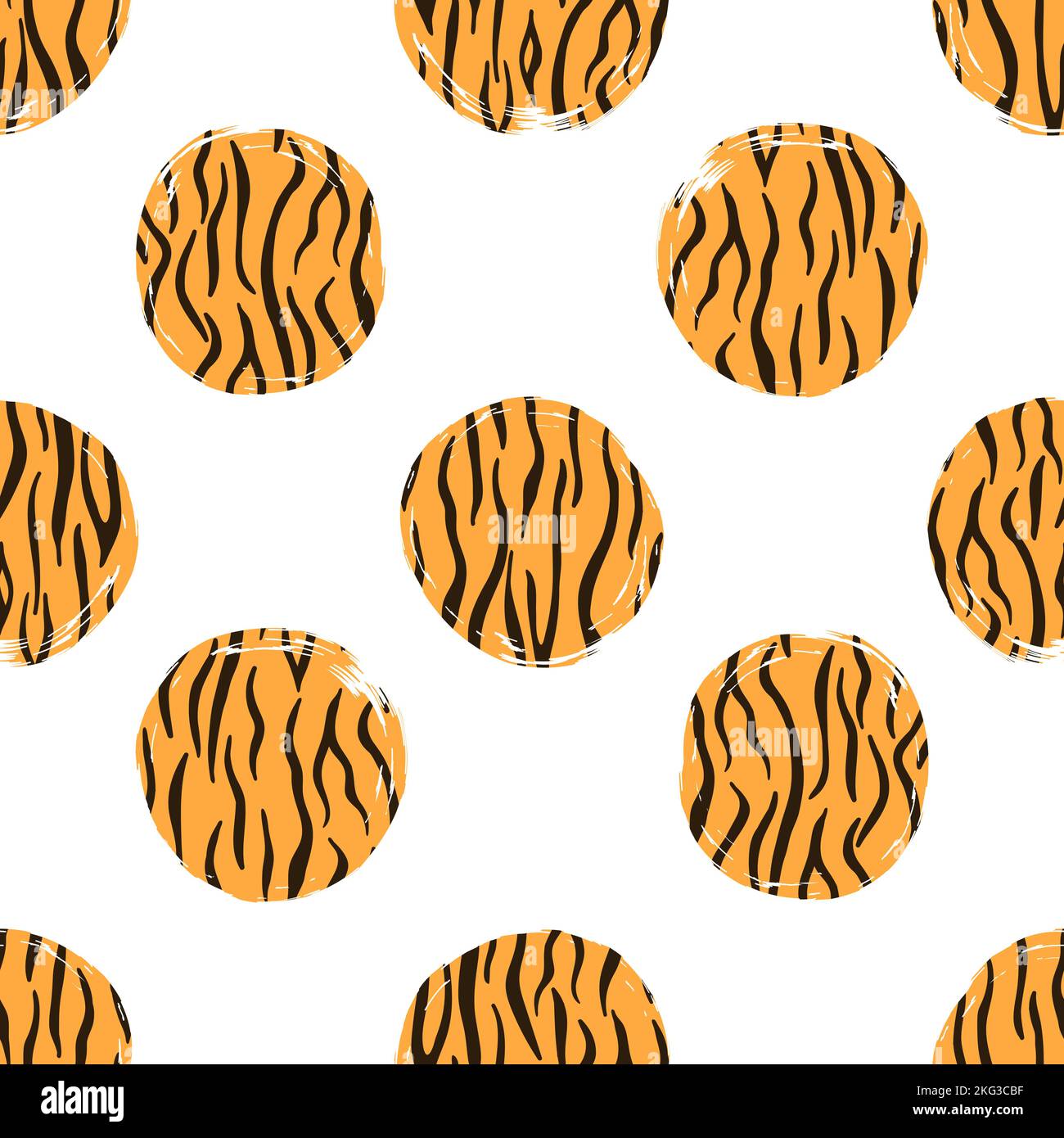 Seamless polka dot pattern with tiger print Stock Vector Image & Art ...