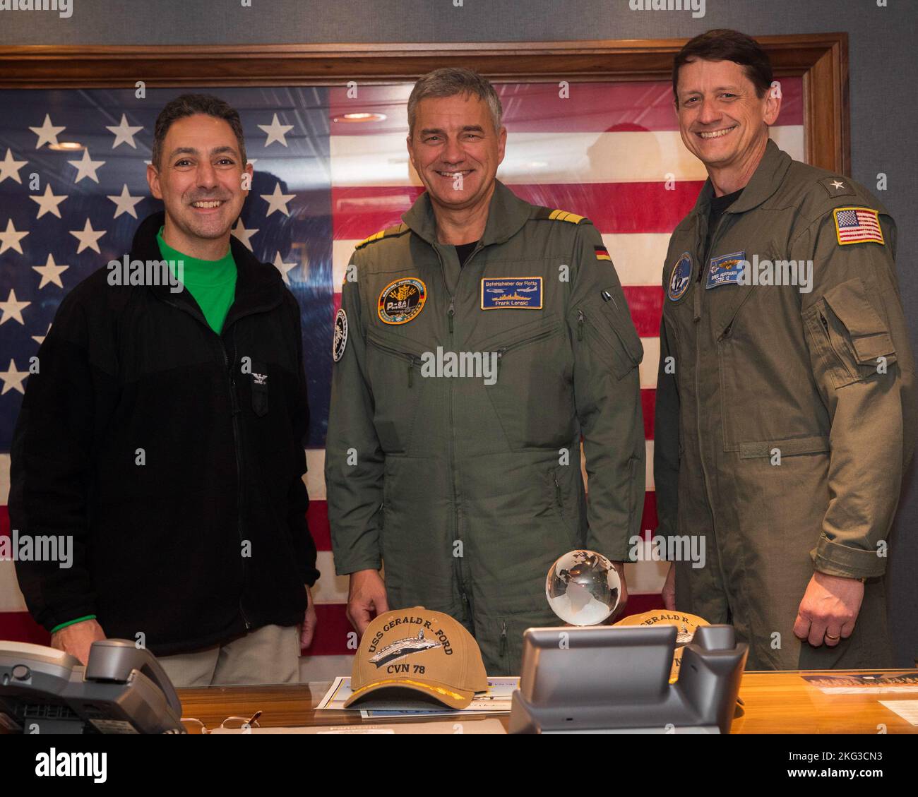 Rear Admiral. Greg Huffman, commander, Carrier Strike Group (CSG) 12 ...