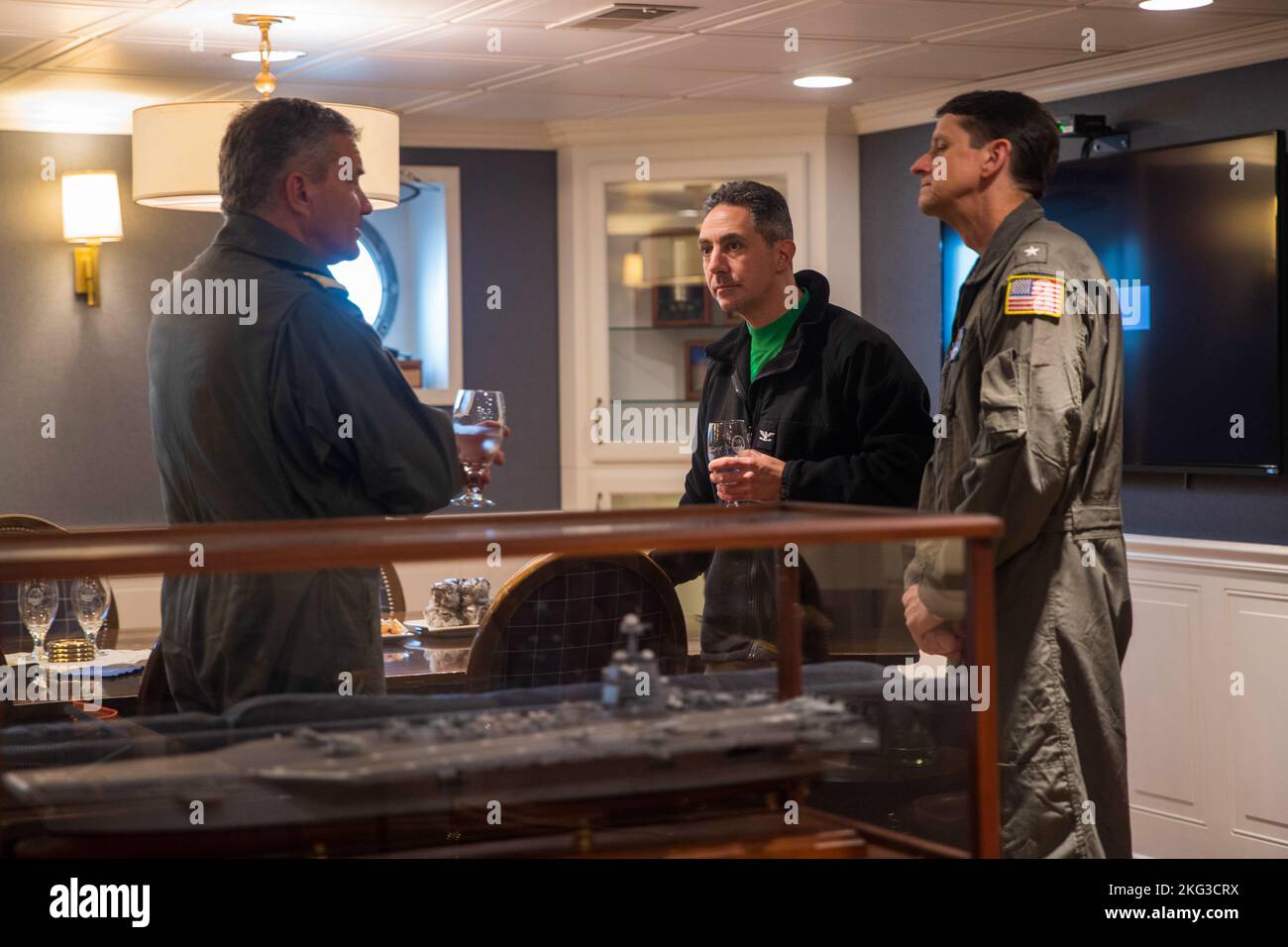 Rear Admiral. Greg Huffman, commander, Carrier Strike Group (CSG) 12 ...