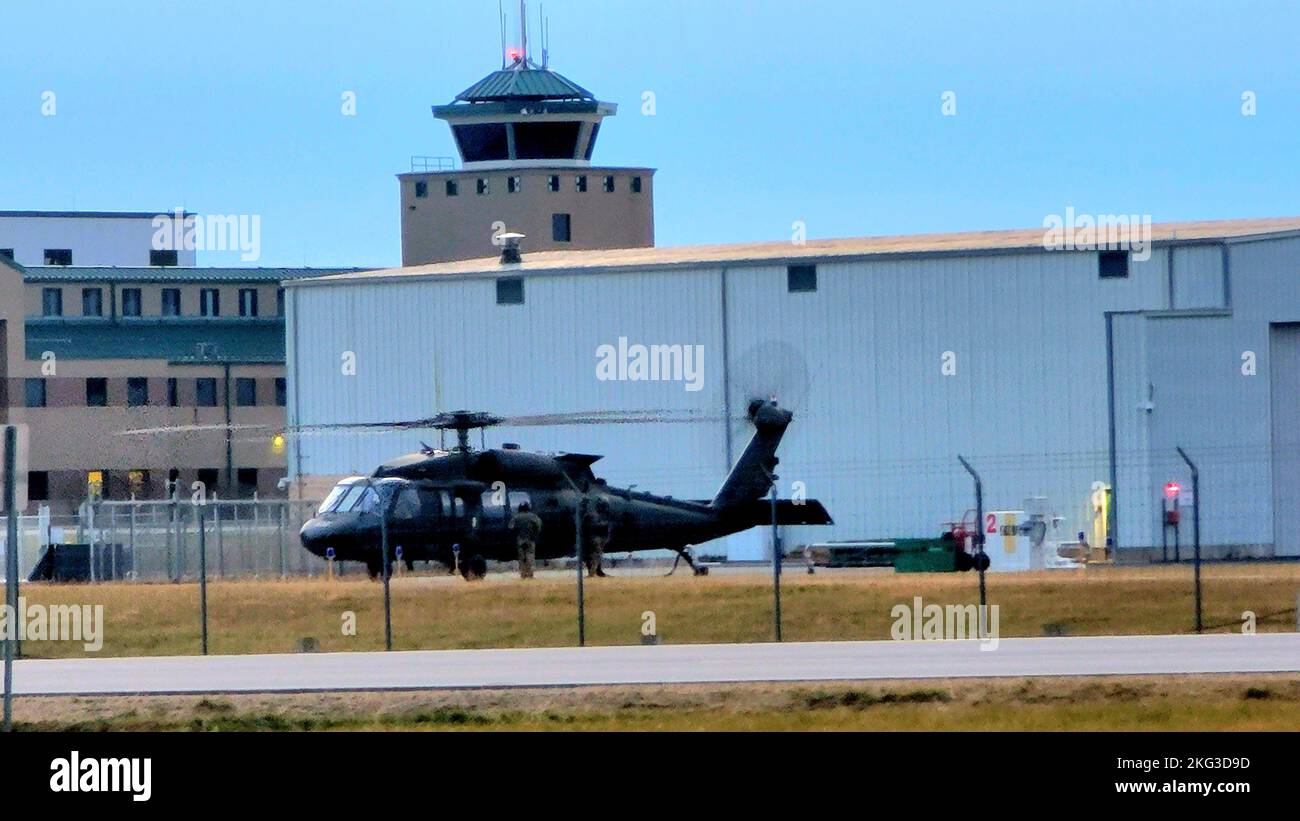 An aircrew with the Minnesota National Guard operates a UH-60 Black ...