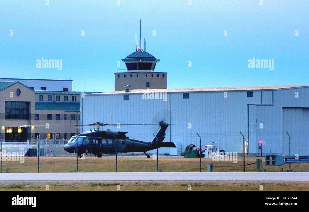 An aircrew with the Minnesota National Guard operates a UH-60 Black ...