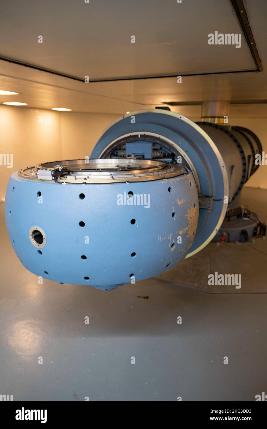 A centrifuge sits inside of the 746th Test Squadron building at ...