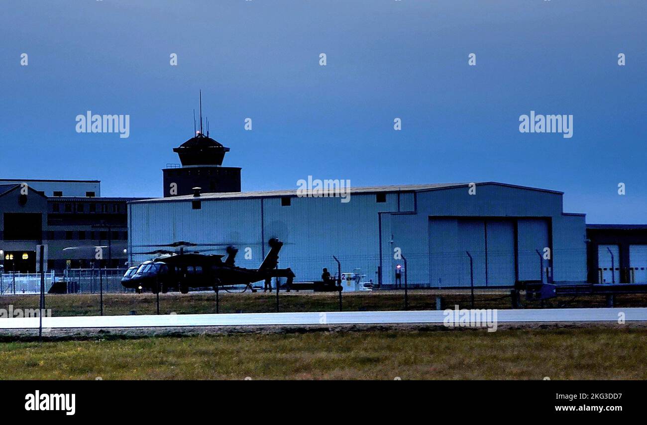 An aircrew with the Minnesota National Guard operates a UH-60 Black ...