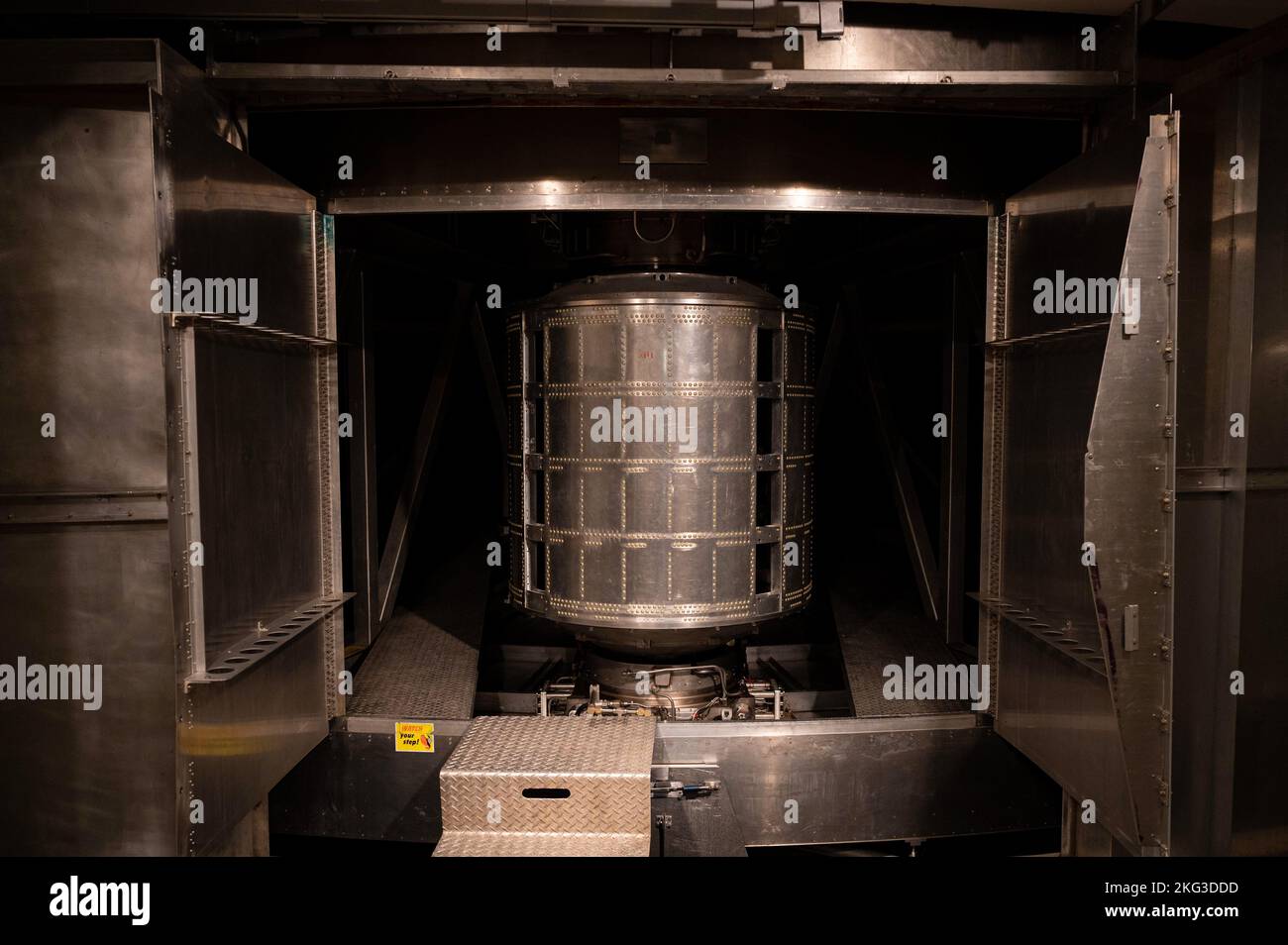 An early model of the centrifuge sits inside of the 746th Test Squadron ...