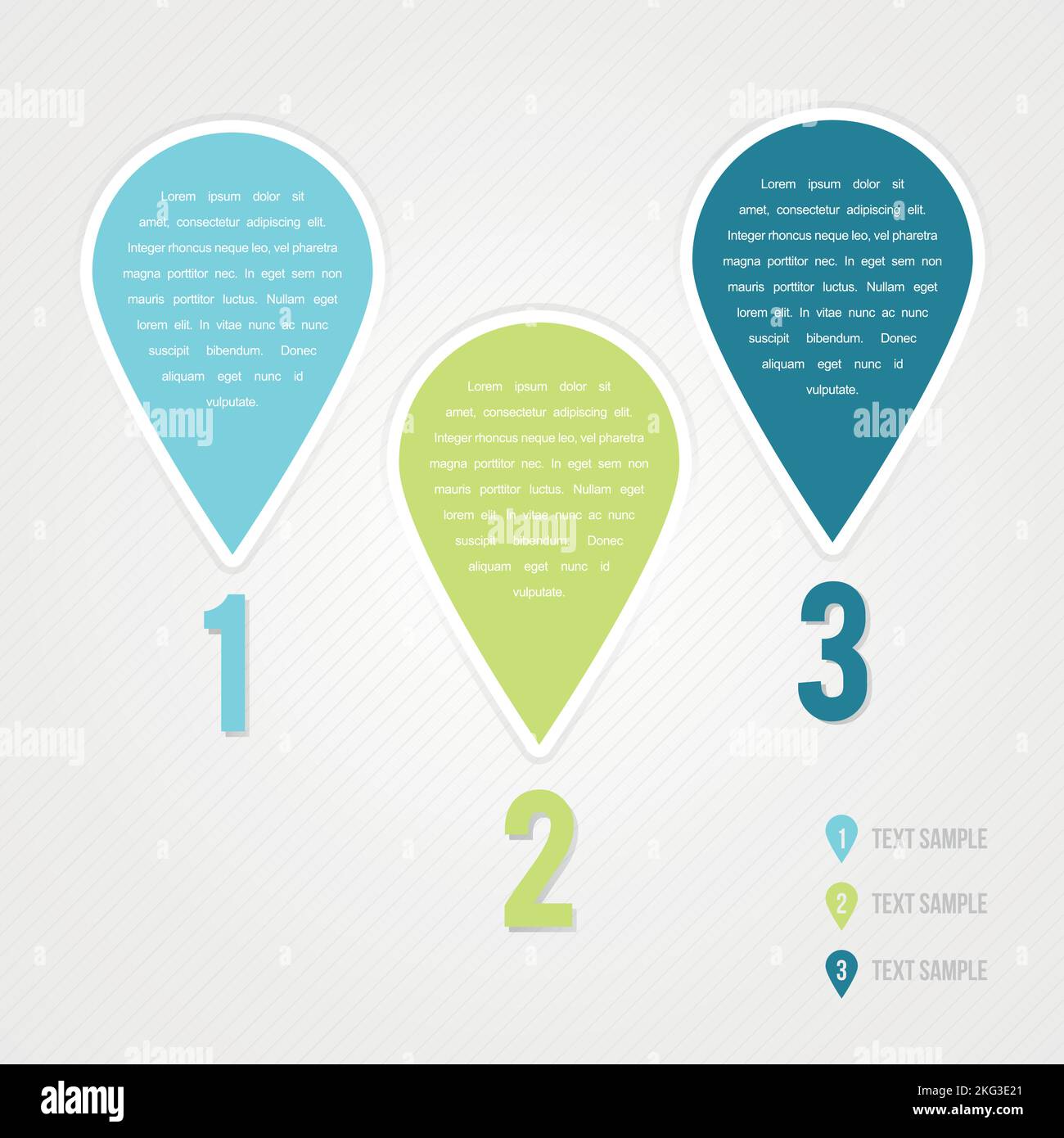 Infographic three drops. Numbers. Cool colors. Vector illustration ...