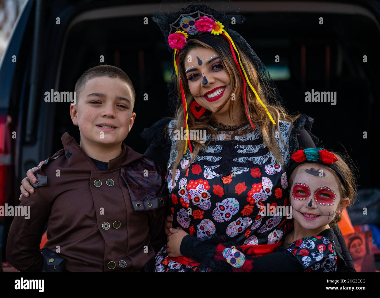 A Big Red One Family poses for a photo during the 1st Infantry Division ...