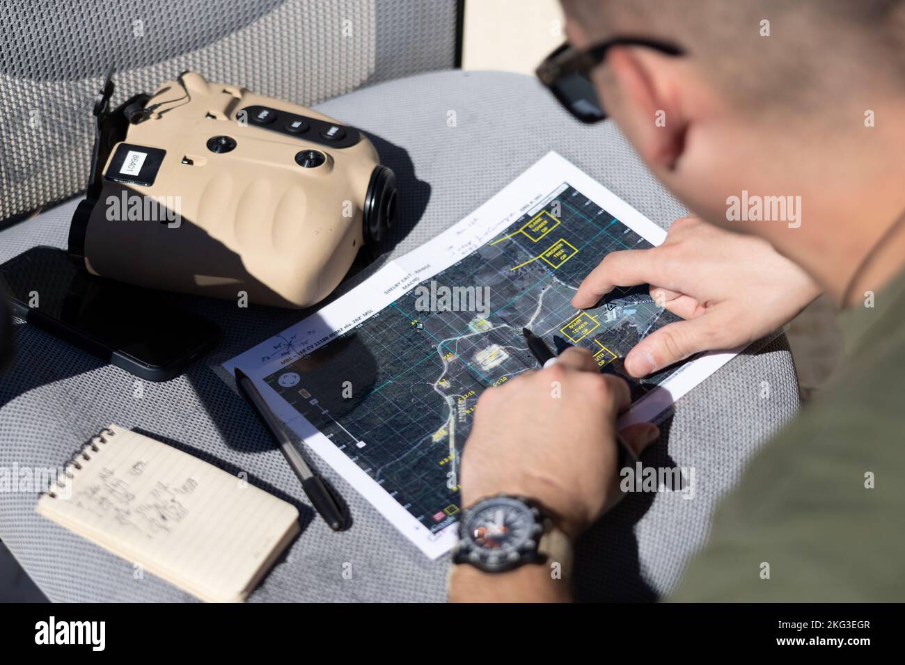 U.S. Marine Corps Sgt. Lucas Valdivieso, a field radio operator with ...