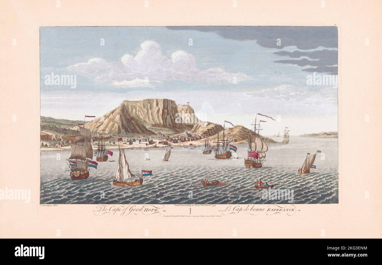 The Cape of Good Hope. South Africa. From a print by an unidentified ...