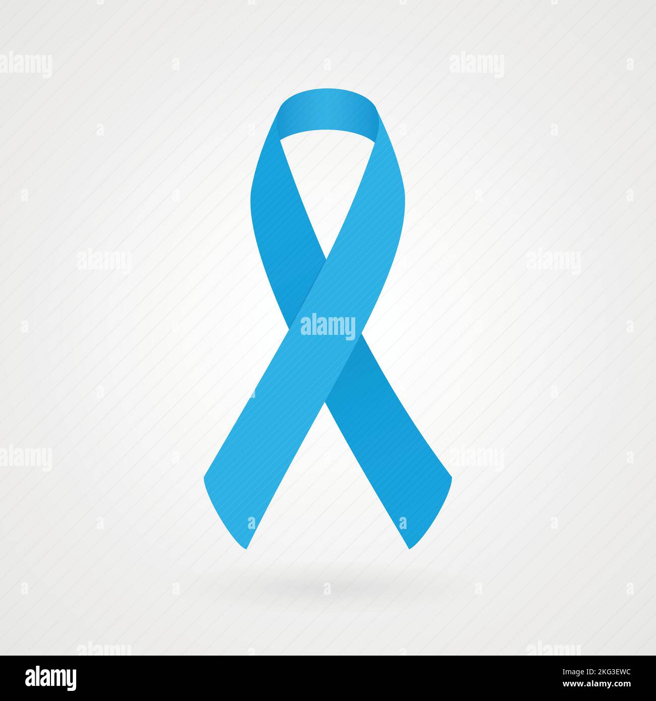 Blue awareness ribbon. Fabric texture. Vector illustration, flat design ...