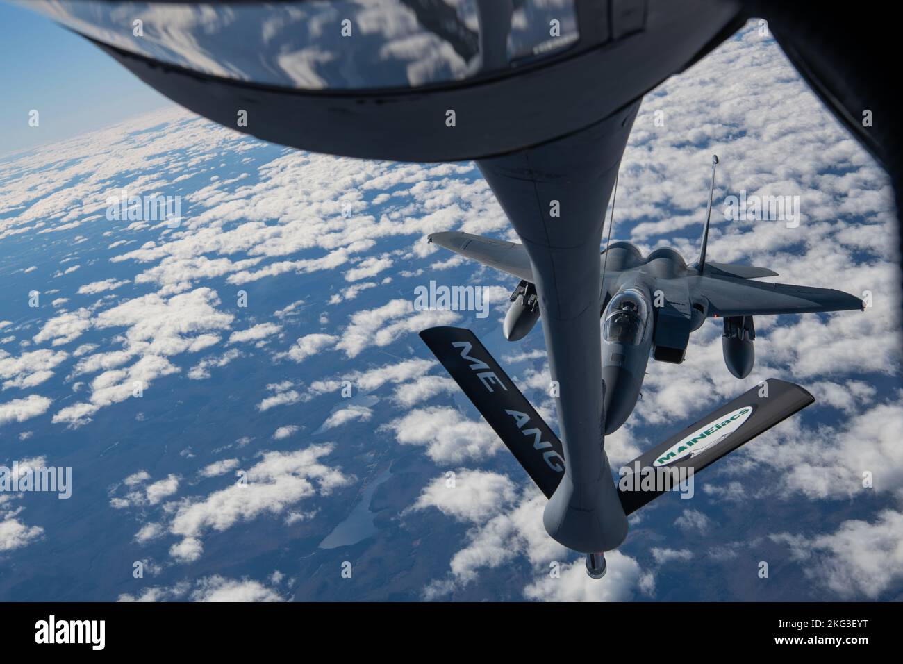 A U.S. Air Force F-15C Eagle assigned to the 104th Fighter Wing ...
