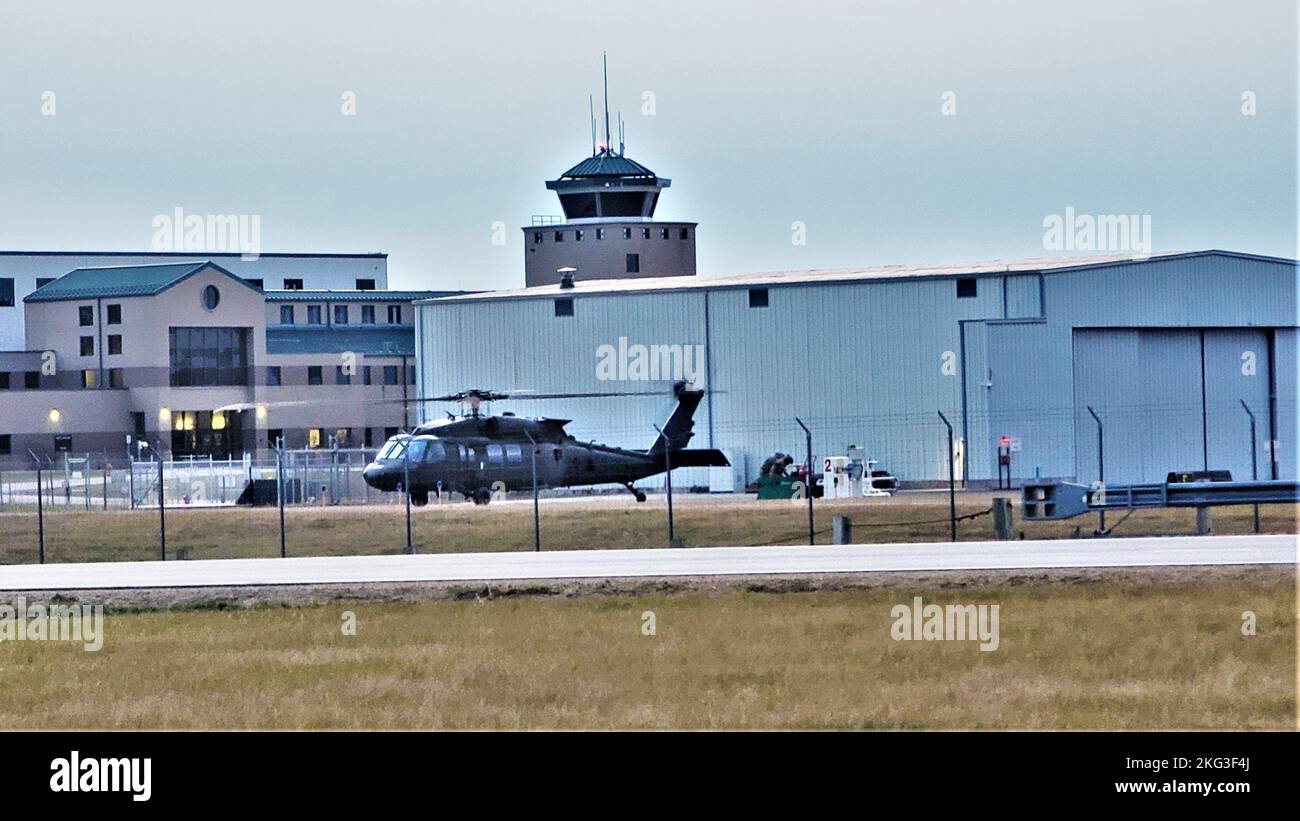 An aircrew with the Minnesota National Guard operates a UH-60 Black ...