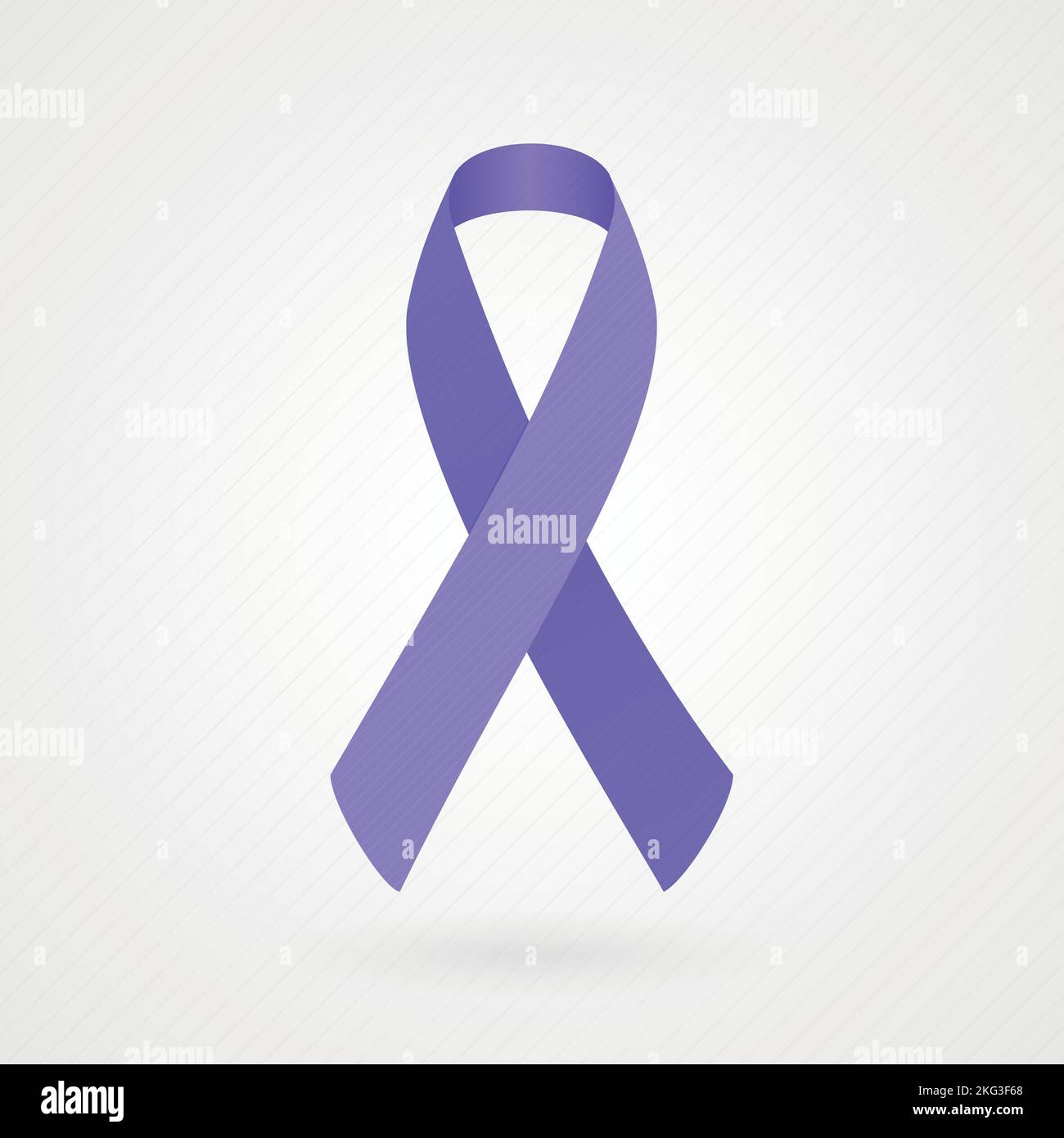 Violet awareness ribbon. Fabric texture. Vector illustration, flat ...