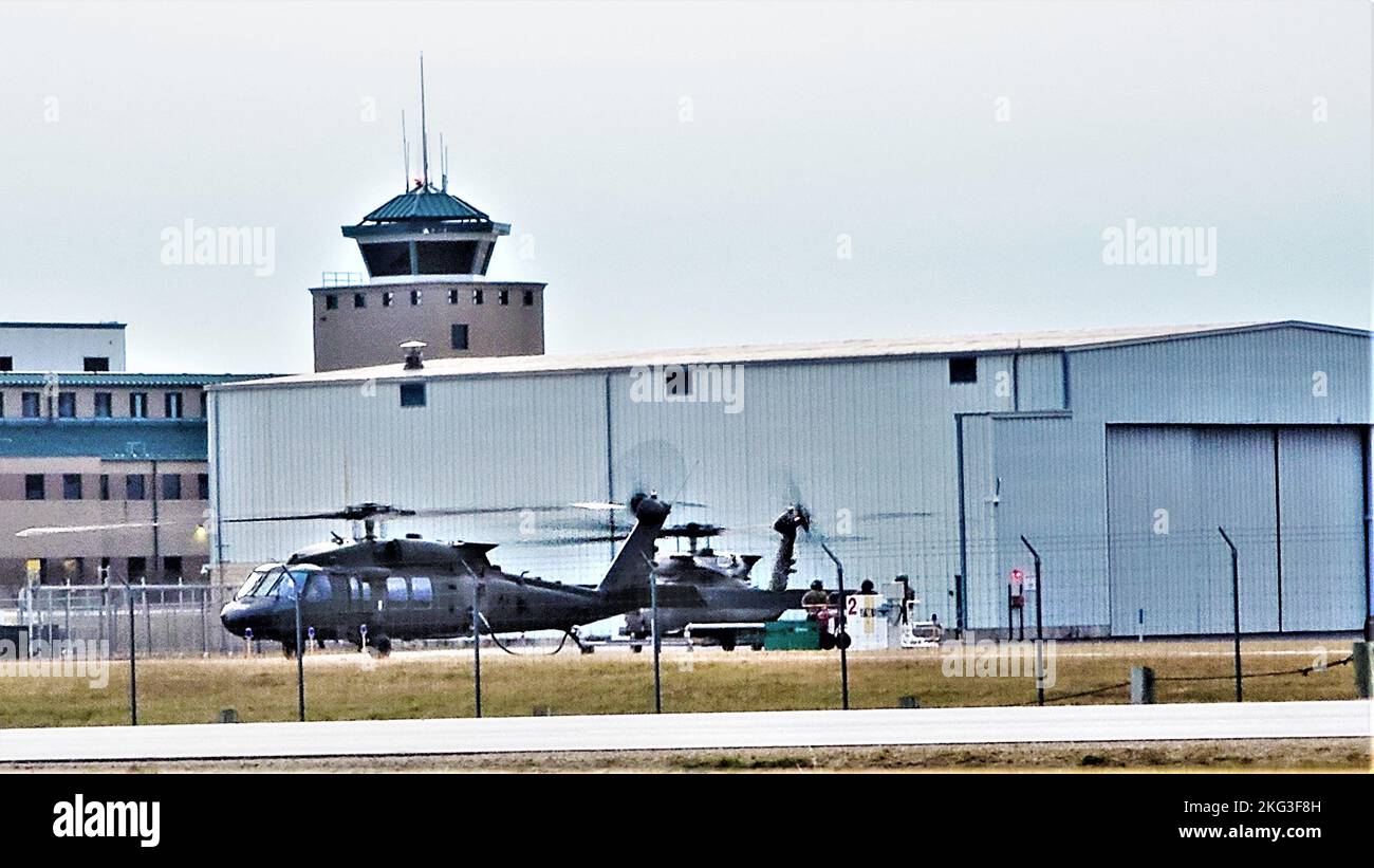 An aircrew with the Minnesota National Guard operates a UH-60 Black ...