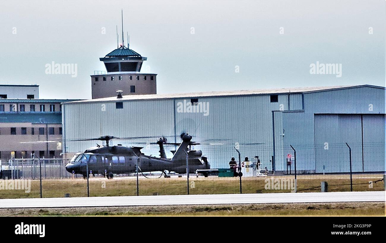 An aircrew with the Minnesota National Guard operates a UH-60 Black ...