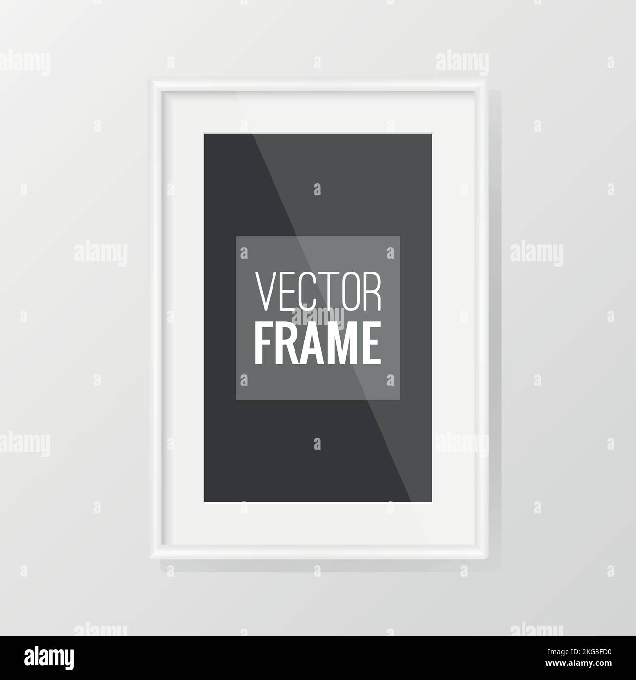 White frame vector design. For picture, wall art, portfolio. Vector ...