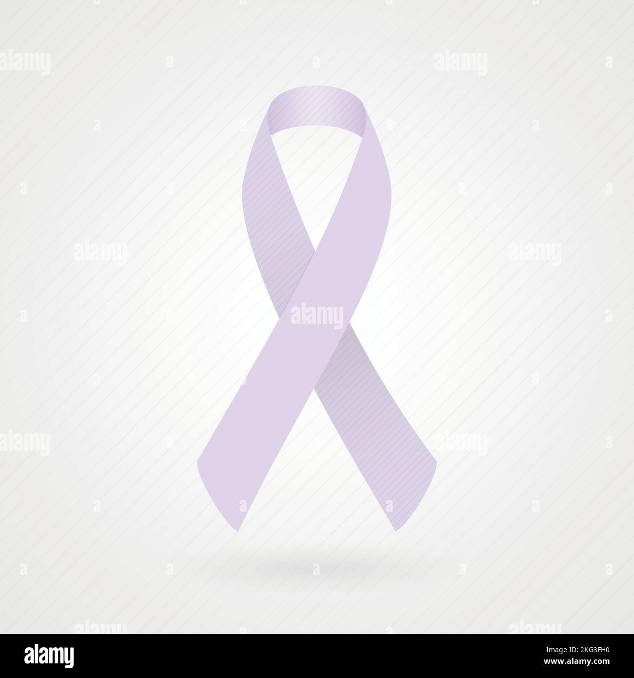 Lavender awareness ribbon (all kinds of cancer). Vector illustration ...