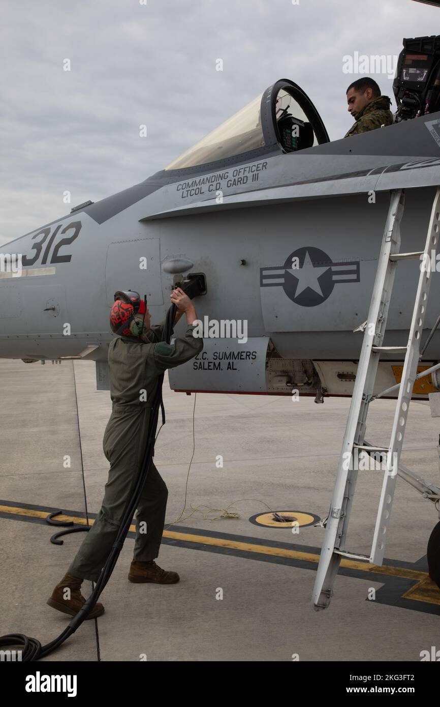 U.S. Marine Corps Cpl. Cody Weiss, an aircraft ordnance technician ...