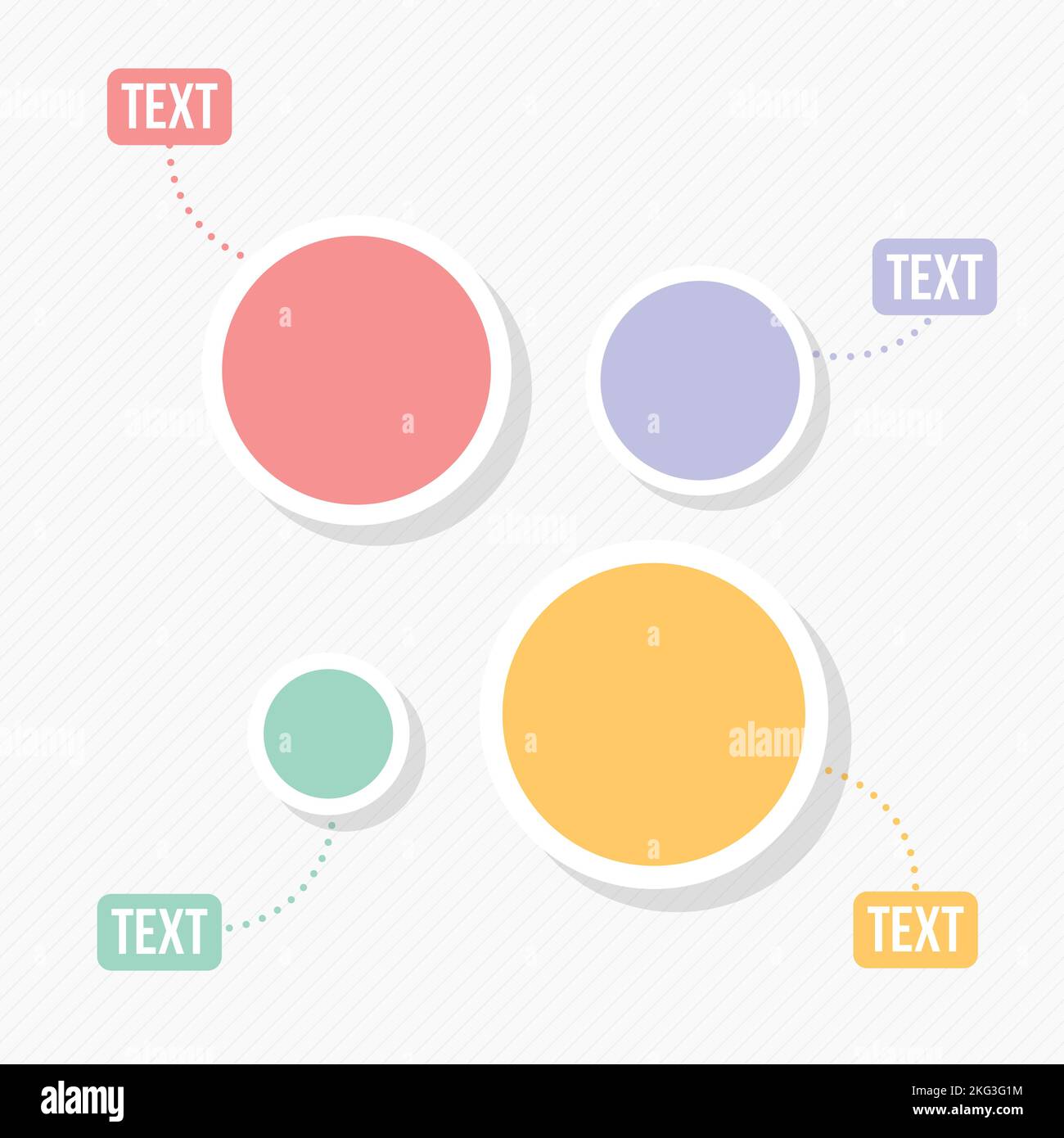 Minimal infographic with circles. Data visualization comparison. Vector illustration, flat ...