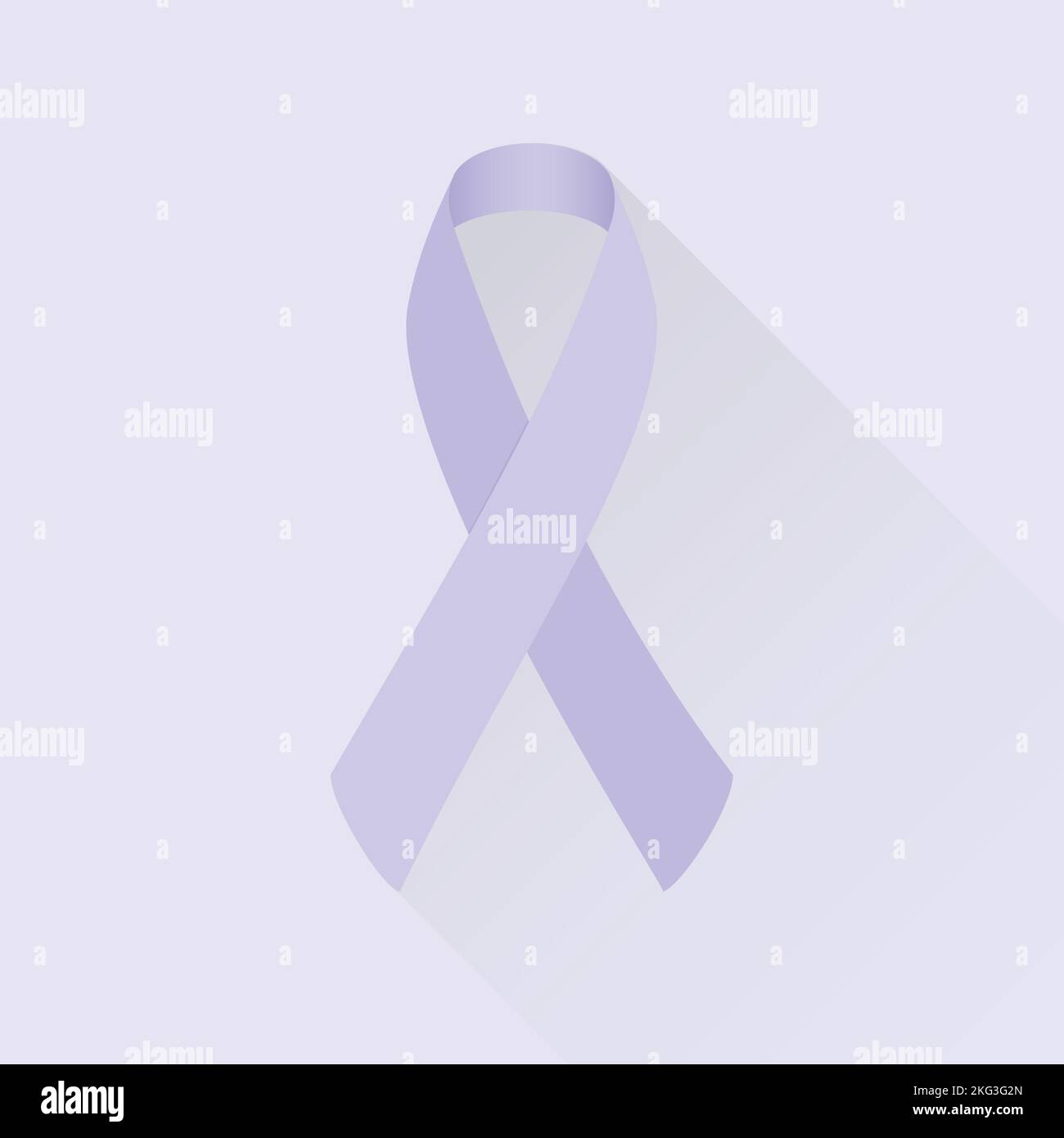 Lavender awareness ribbon (all kinds of cancer). Flat design Stock ...
