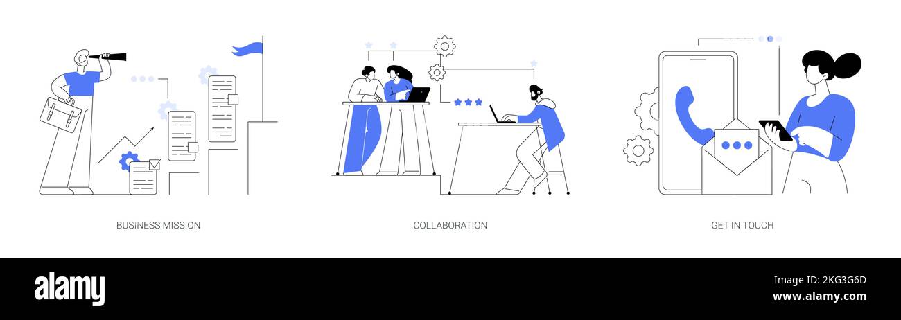 Company goals and philosophy abstract concept vector illustrations ...