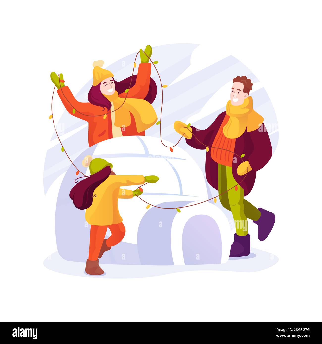 Snow fort isolated cartoon vector illustration Stock Vector Image & Art ...